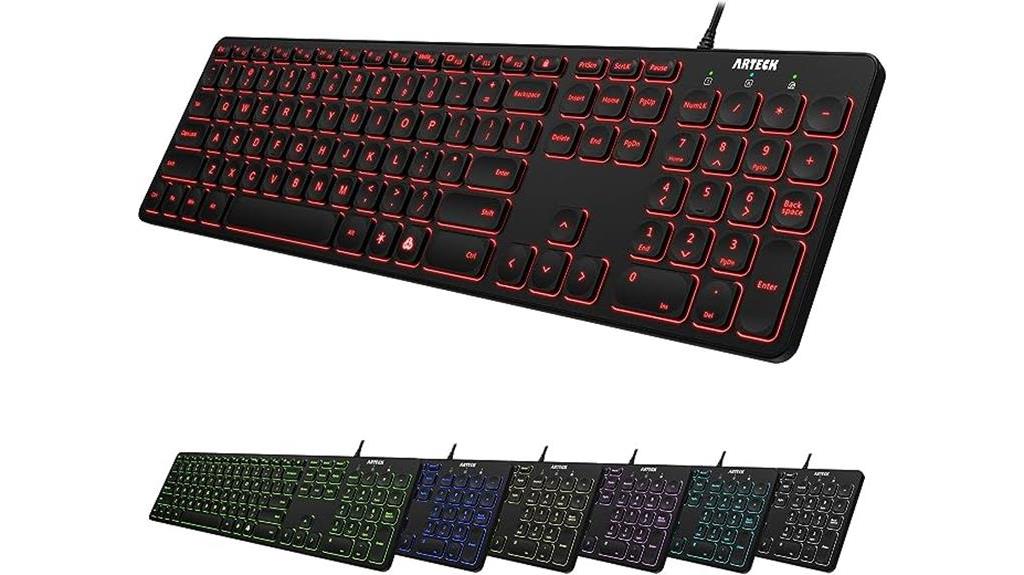Arteck Keyboard Review Backlit Usb Wired Full Size Mini Pc Reviewer